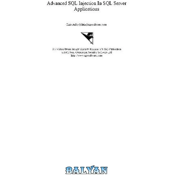 خرید و قیمت دانلود کتاب Advanced SQL Injection In SQL Server Applications | ترب