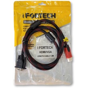 خرید و قیمت کابل HDMI TO VGA 1.5M یک متر و نیم iFORTECH | ترب