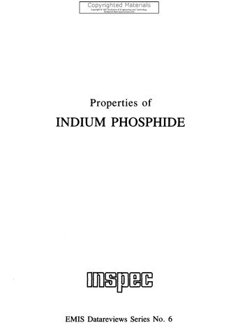 خرید و قیمت دانلود کتاب Properties of Indium Phosphide 1991 | ترب
