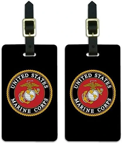 خرید و قیمت Marines USMC Emblem Black Yellow Red Luggage ID Tags Cards ...