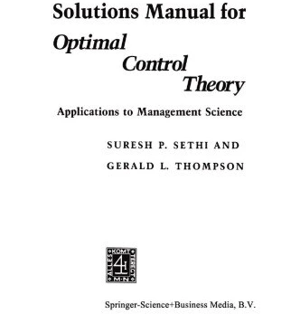 خرید و قیمت دانلود کتاب Solutions Manual for Optimal Control Theory ...