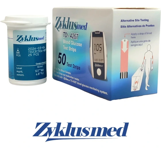 خرید و قیمت نوار تست قند خون زیکلاس مد مدل TD-4267 بسته 50 عددی | ترب