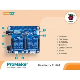 خرید و قیمت هت پرومیک رزبری پای ProMake Raspberry Pi HAT | ترب
