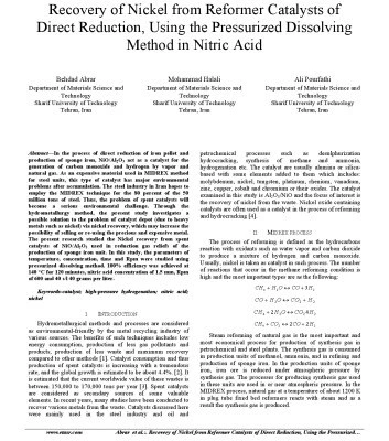 خرید و قیمت دانلود کتاب Recovery of Nickel from Reformer Catalysts of ...