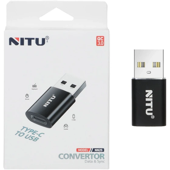 خرید و قیمت تبدیل NITU Type-C TO USB مدل NN25 | ترب