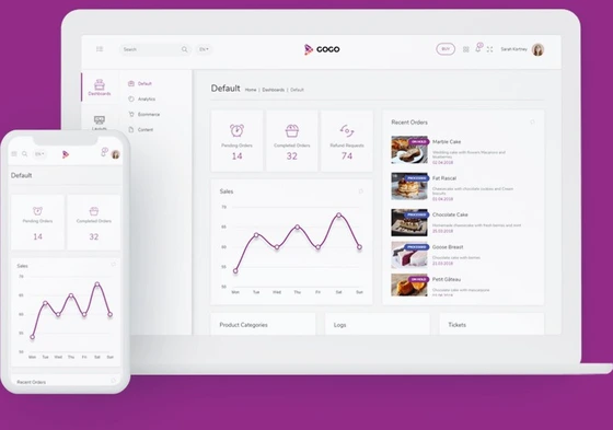 خرید و قیمت دانلود قالب مدیریت ری اکت - Gogo React Admin Dashboard | ترب