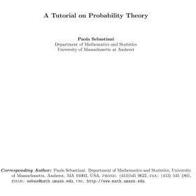 خرید و قیمت دانلود کتاب A Tutorial on Probability Theory | ترب