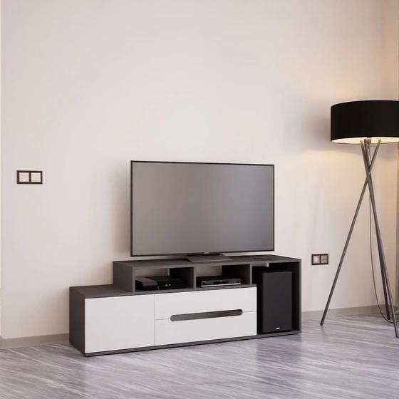 خرید و قیمت میز تلویزیون تمام ام دی اف مدل TSB-170 - گردویی | ترب