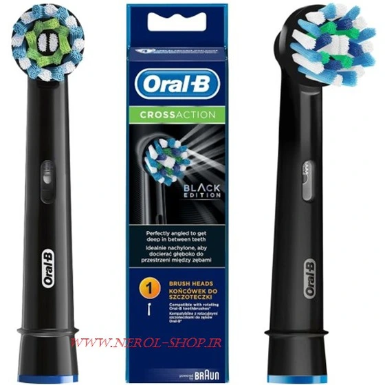 خرید و قیمت سری یدک مسواک برقی اورال بی مدل CROSSACTION BlACK EDITION | ترب