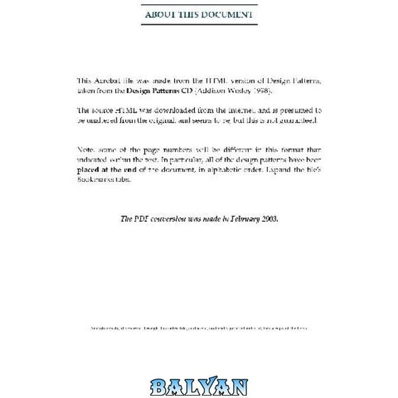 خرید و قیمت دانلود کتاب Design Patterns Cd Elements Of Reusable Object Oriented Software Cd