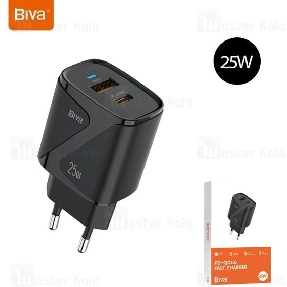 خرید و قیمت شارژر دیواری بیوا Biva HC-38 PD QC3.0 Fast Charger توان 25 وات | ترب
