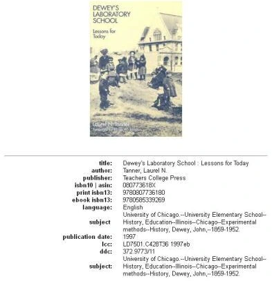 خرید و قیمت دانلود کتاب Dewey's laboratory school: lessons for today 1997 | ترب