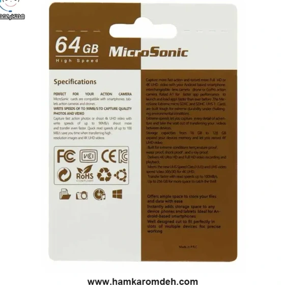 خرید و قیمت رم میکرو 64 گیگ U3 میکروسونیک (MicroSonic) | ترب