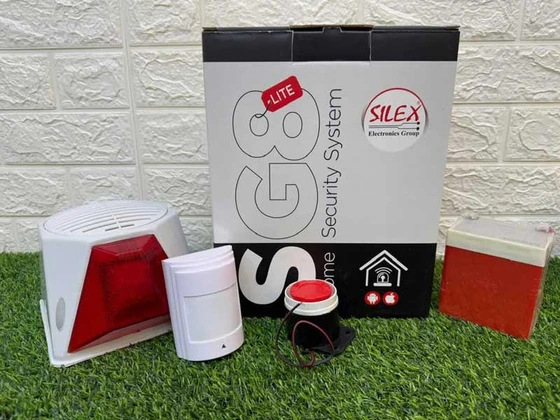 خرید و قیمت پکیج دزدگیر سایلکس SG8-Lite سیم کارتی با 1 عدد چشمی پرو (Pro) – بلندگو آژیر دارای ...