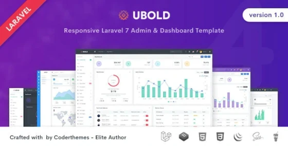 خرید و قیمت دانلود قالب سایت Ubold – قالب مدیریت و داشبورد Laravel | ترب