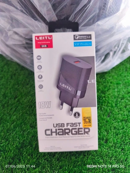خرید و قیمت شارژر کامل 18 وات فست شارژ برند لیتو LEITU مدل LH-28 همراه با کابل میکرو با گارانتی ...