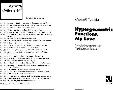 خرید و قیمت دانلود کتاب Hyper Geometric Functions, My Love: Modular Interpretations of ...