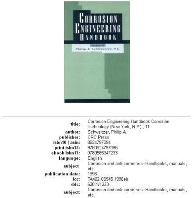 خرید و قیمت دانلود کتاب Corrosion Engineering Handbook (Corrosion Technology) ویرایش 1 | ترب