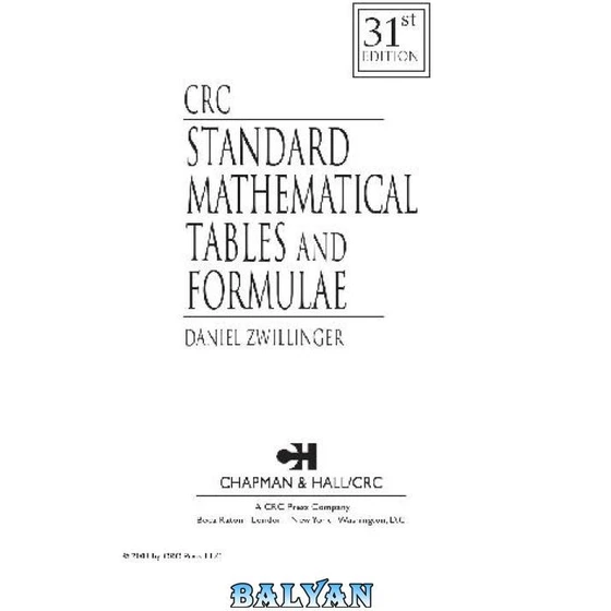 خرید و قیمت دانلود کتاب CRC Standard Mathematical Tables and Formulae | ترب