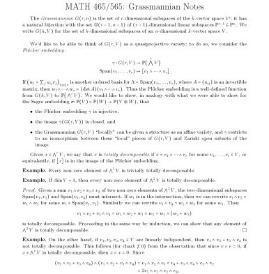 خرید و قیمت دانلود کتاب MATH 465/565: Grassmannian Notes version 30 Mar ...