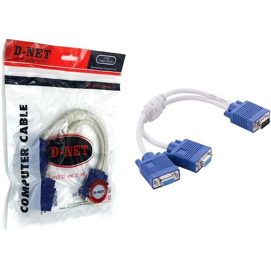 خرید و قیمت کابل تبدیل 1 به 2 VGA ضخیم برند KAISER | ترب