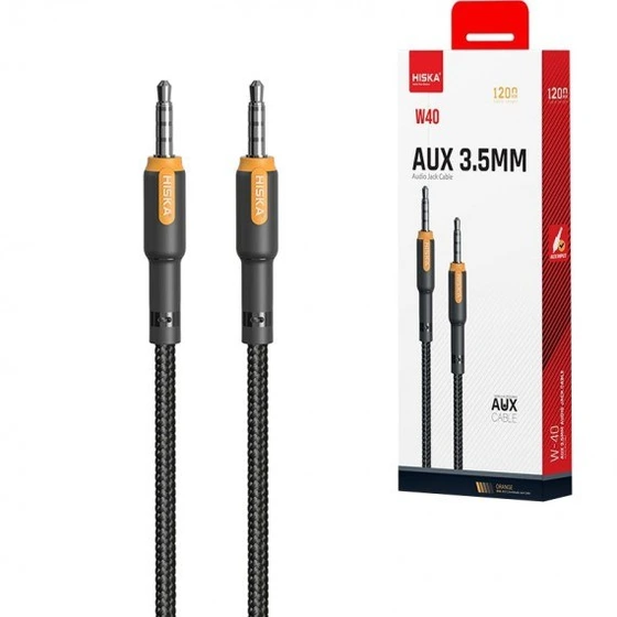 خرید و قیمت کابل 1 به 1 صدا (AUX) هیسکا (HISKA) طول 1.2 متر مدل W40 | ترب