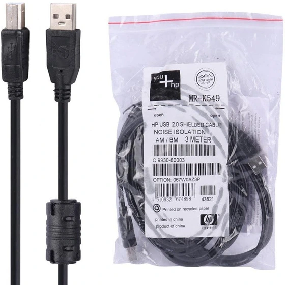 خرید و قیمت کابل پرینتر HP MR-K549 3m | ترب
