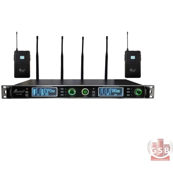 خرید و قیمت میکروفن دوکانال بی سیم دستی ساندکو Soundco SU-6200 H | ترب