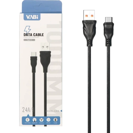 خرید و قیمت کابل شارژ فست VABI Type-C مدل CA15 – مشکی | ترب