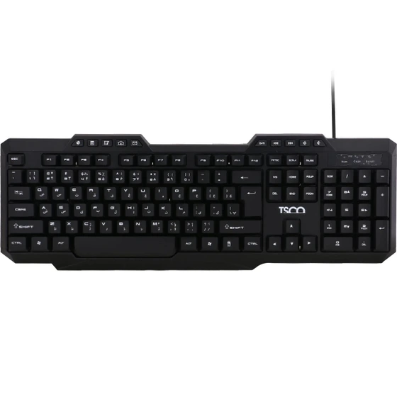 خرید و قیمت کیبورد باسیم TSCO مدل TK 8019 - مشکی (دارای BACK LIGHT چند رنگ به همراه 10 کلید ...