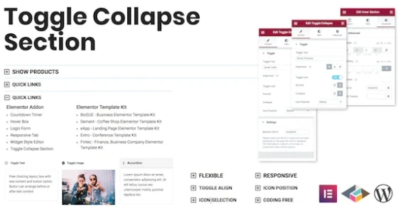 خرید و قیمت دانلود افزونه وردپرس Toggle Collapse Section – افزودنی صفحه ...