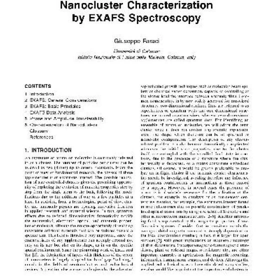 خرید و قیمت دانلود کتاب Nanocluster Characterization by EXAFS ...