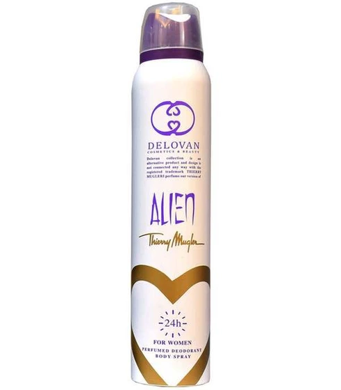 خرید و قیمت اسپری بدن زنانه دلوان Delovan مدل Alien حجم 200ml | ترب
