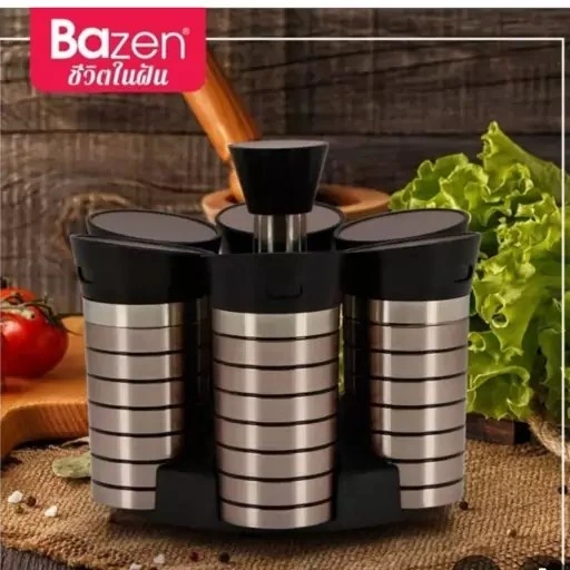 خرید و قیمت جا ادویه 6 تایی گردان بازن BAZEN | ترب