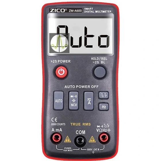 خرید و قیمت مولتی متر دیجیتالی هوشمند اتو رنج زیکو Zico ZM-A600 Digital True RMS Multimeter | ترب