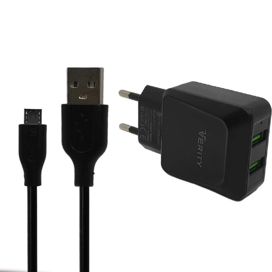 خرید و قیمت شارژر دیواری وریتی مدل AP-2121 به همراه کابل microUSB | ترب