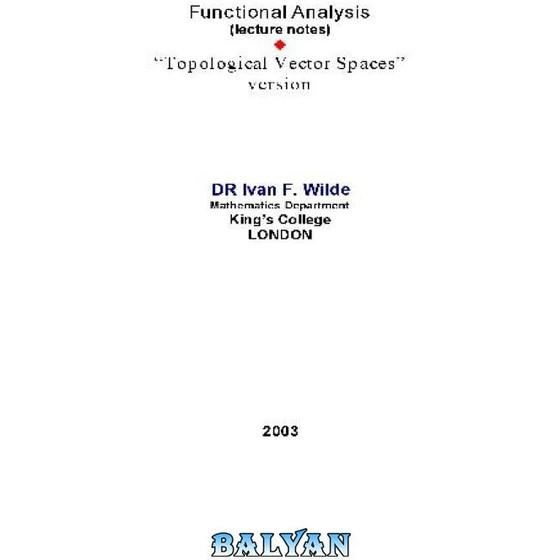 خرید و قیمت دانلود کتاب Functional analysis. Topological vector spaces | ترب