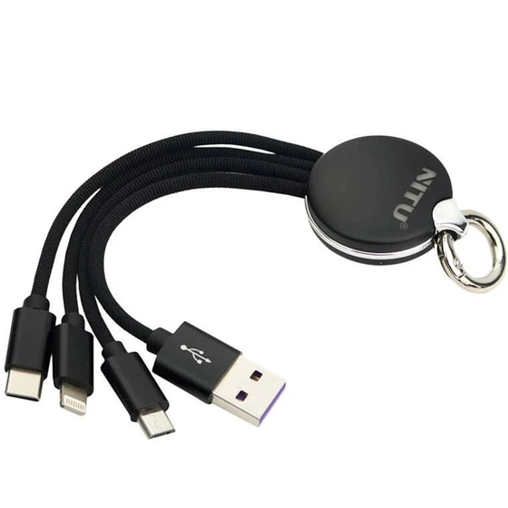 خرید و قیمت کابل 3 سر 3in1 فست شارژ نیتو مدل NITU NC206B | ترب