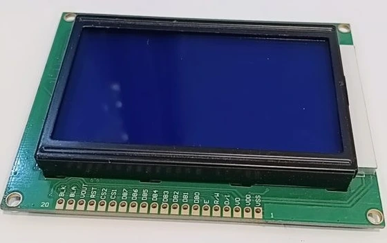 خرید و قیمت GLCD 64×128 KS0108 Blue نمایشگر | ترب