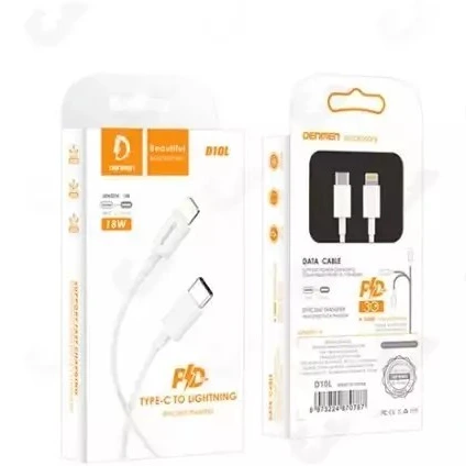 خرید و قیمت کابل تبدیل USB-C به لایتنینگ دنمن مدل D10L طول 1 متر | ترب