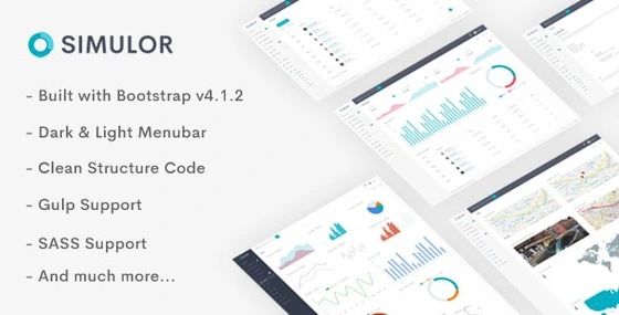 خرید و قیمت دانلود قالب سایت Simulor – قالب داشبورد و مدیریت HTML | ترب
