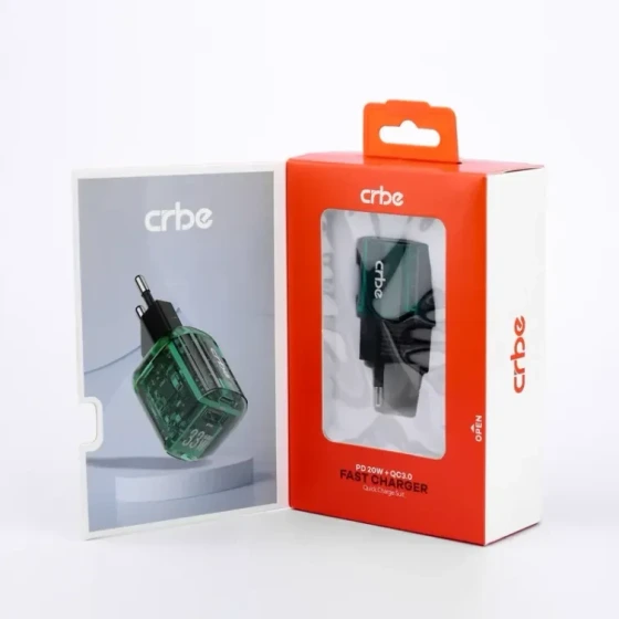 خرید و قیمت شارژر دیواری 33 وات کربی مدل CR-R102 GaN سبز آبی گارانتی 12 ماهه تکنوپاز | ترب