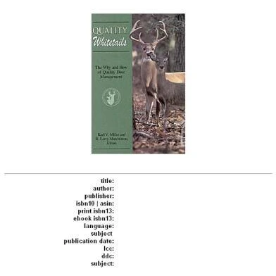 خرید و قیمت دانلود کتاب Quality whitetails: the why and how of quality ...