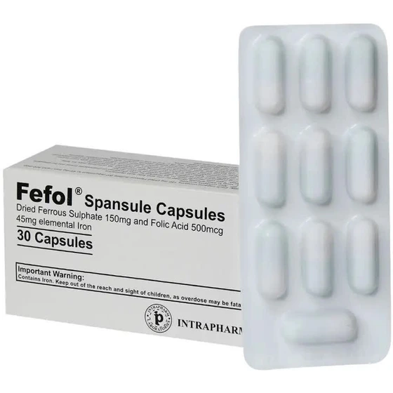 خرید و قیمت قرص فیفول (Fefol) اینترافارم بسته 30 عددی | ترب