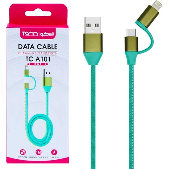 خرید و قیمت کابل ۲ سر TSCO TC A101 1m روکش دار | ترب