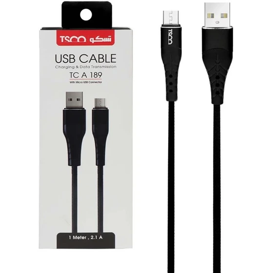خرید و قیمت کابل شارژ اندروید TSCO مدل TCA 189 - مشکی | ترب