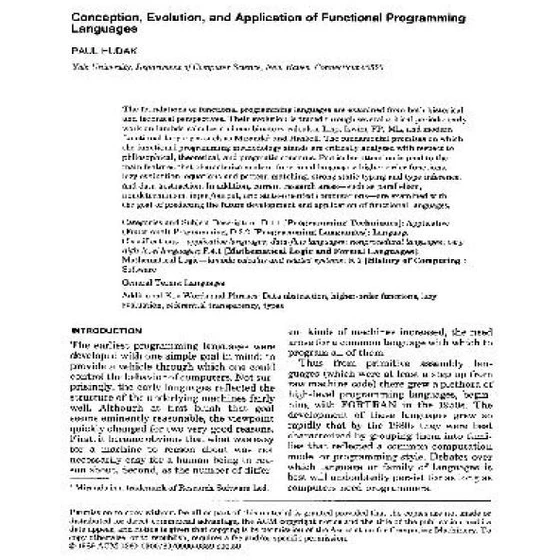 خرید و قیمت دانلود کتاب Conception Evolution And Application Of Functional Programming