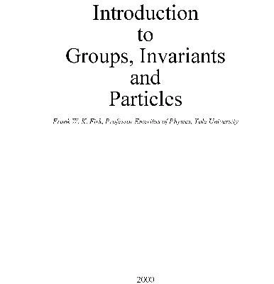 خرید و قیمت دانلود کتاب Iintroduction to Groups, Invariants and Particles | ترب