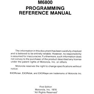 خرید و قیمت دانلود کتاب M6800 Programming Reference Manual | ترب