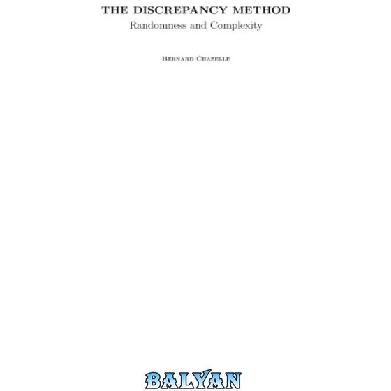 خرید و قیمت دانلود کتاب The discrepancy method. Randomness and ...